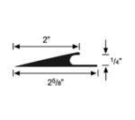 Roppe #174 1/4" x 12' x 2" Glue-Down Reducer - Brown - ShagTools