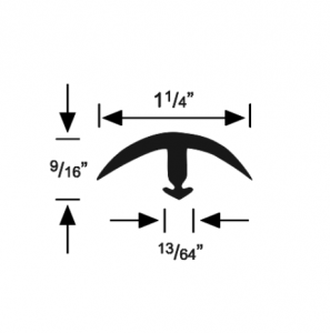 Roppe #175 9/16" x 12' x 1-1/4" Snap-Down Edging - ShagTools