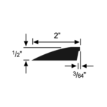Roppe #176 1/2" x 12' x 2" Multi-Use Reducer (Black) - ShagTools