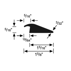 Roppe #196 3/8" x 12' x 1-5/8" Carpet Reducer (Brown) - ShagTools