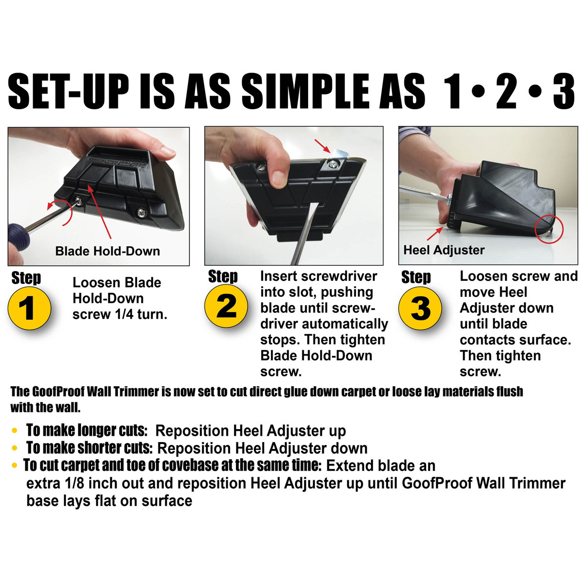 ProKnee Goof Proof Wall Trimmer - ShagTools