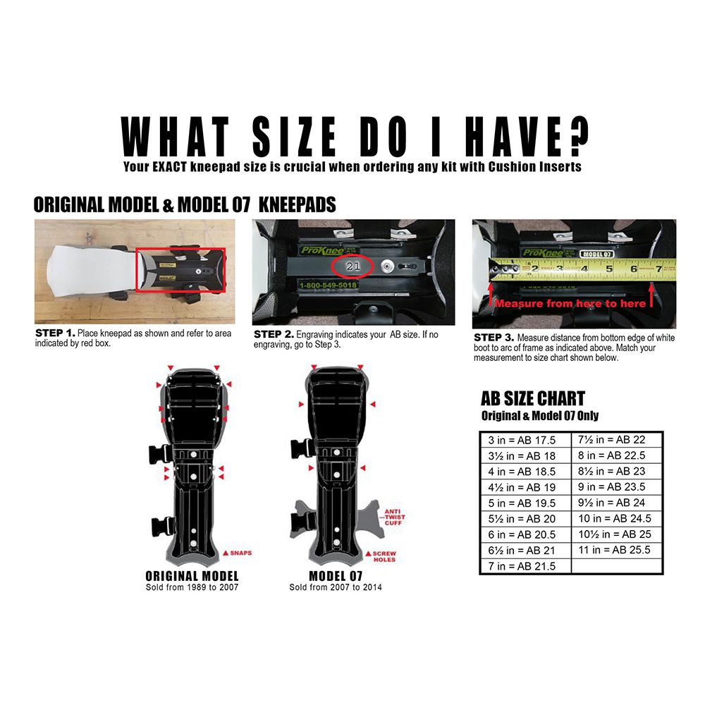 ProKnee 07 Complete Rebuild Kit w/ 5/8" Cushion Inserts - ShagTools
