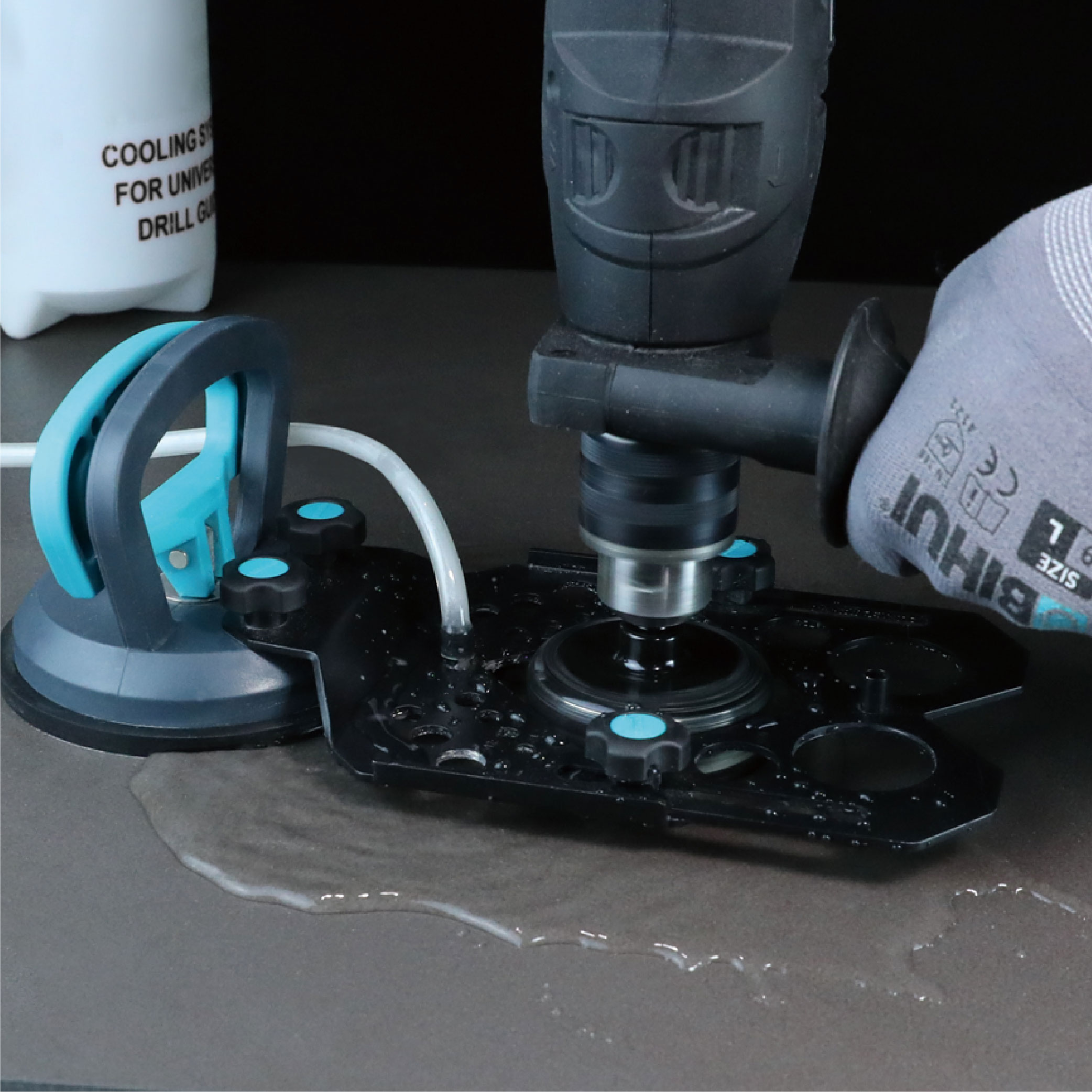 BIHUI Metal Hole Drill Guide w/ Plastic Suction Cup - ShagTools