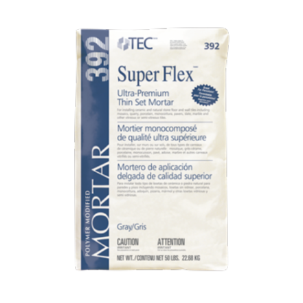 TEC 392 Super Flex Ultra-Premium Thin Set Mortar Gray (50 lb.) - ShagTools